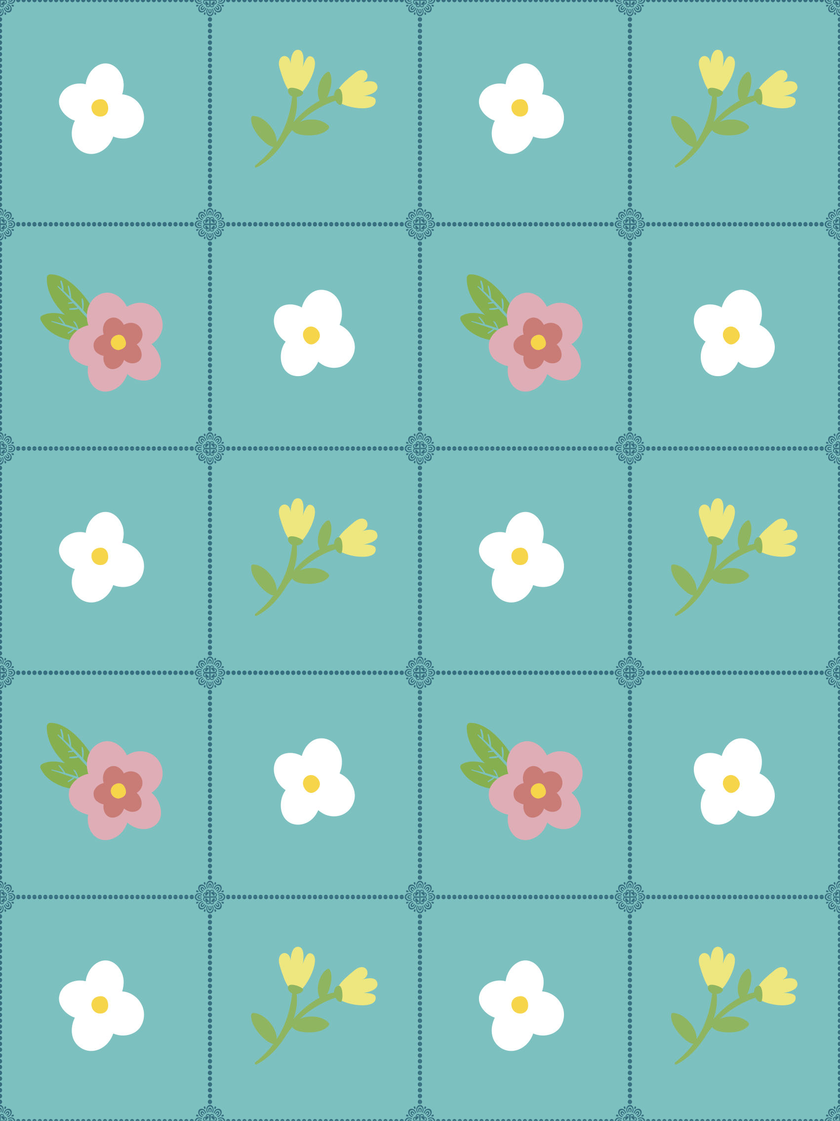 Granny Chic Floral Decor Flower Blind TenStickers granny-chic-floral-decor-flower-blind-tenstickers
