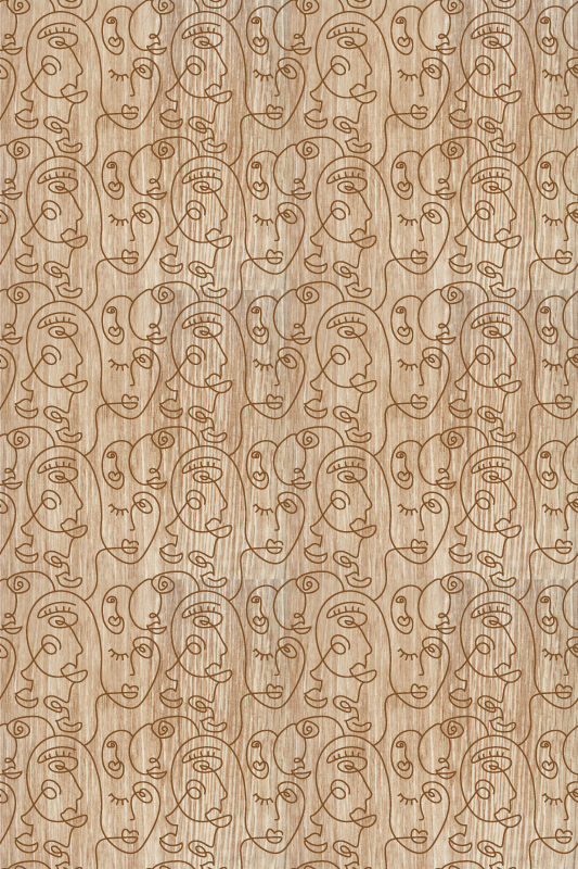 Abstract face patterns modern blind