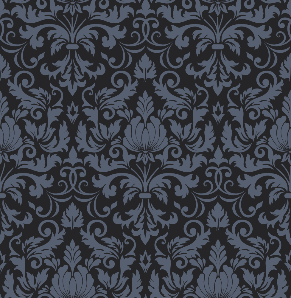 Dark Damask Pattern Classic Roller Blind - TenStickers
