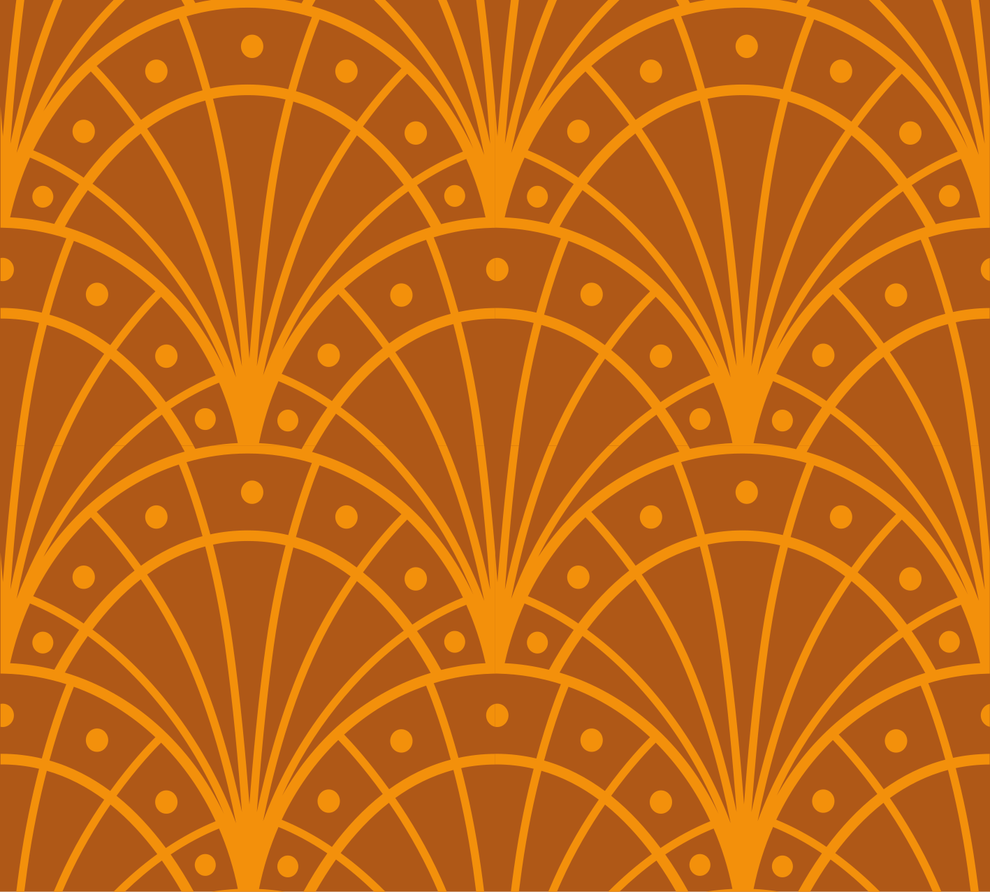Elegant orange art deco Living room blind - TenStickers