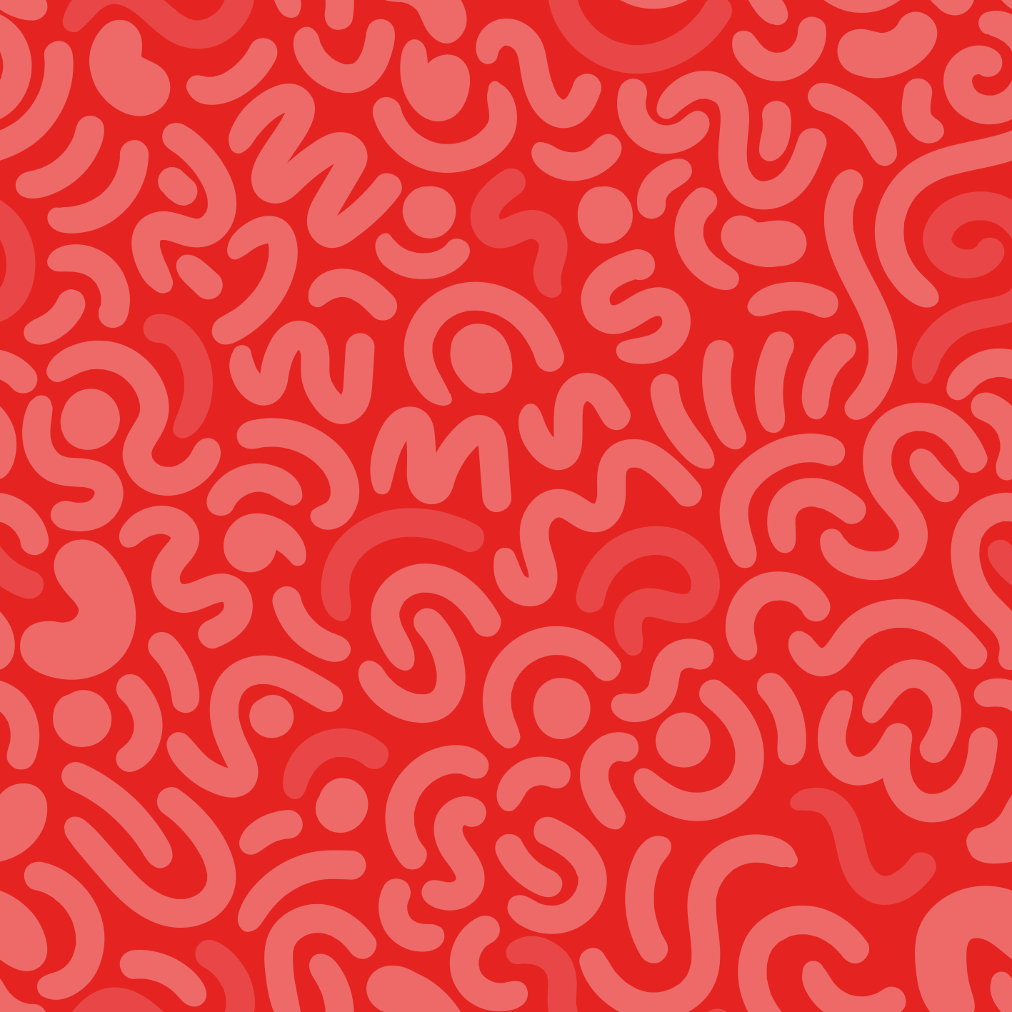 Red abstract rounded lines Living room blind - TenStickers