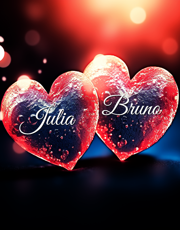 hearts with name Custom printed window shade