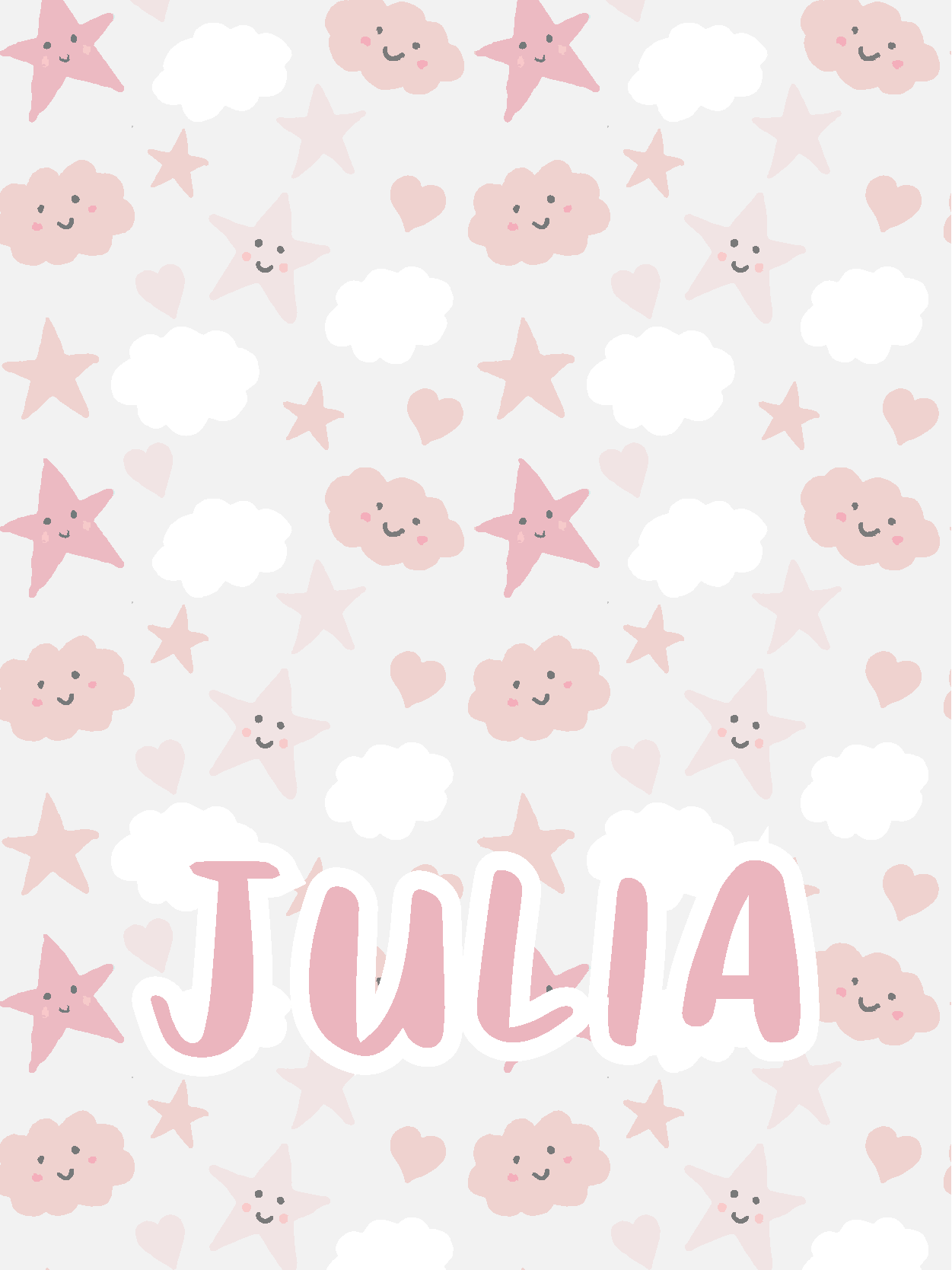 Glade stjerner rullegardin med skyer