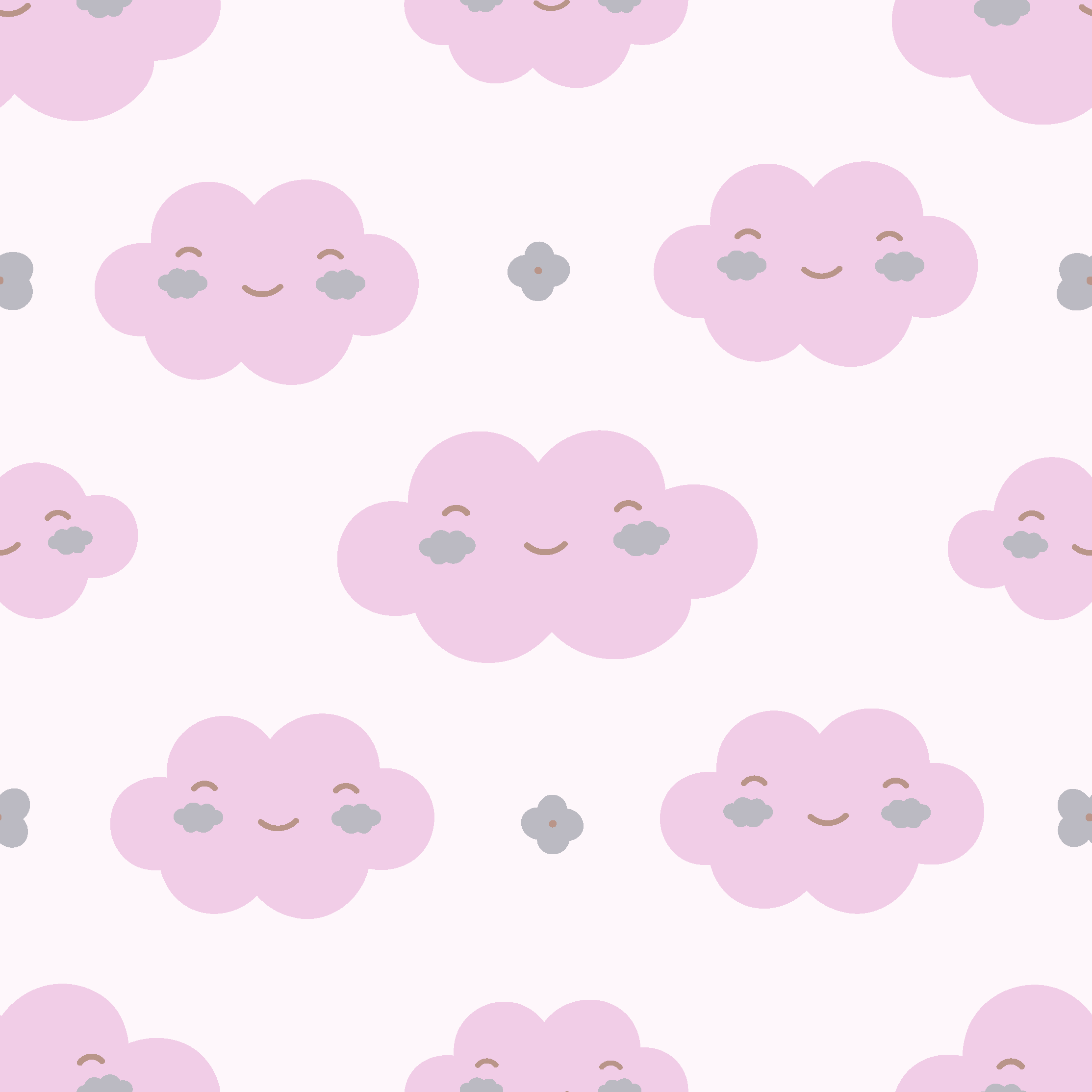 Pink kids pattern Cloud blind