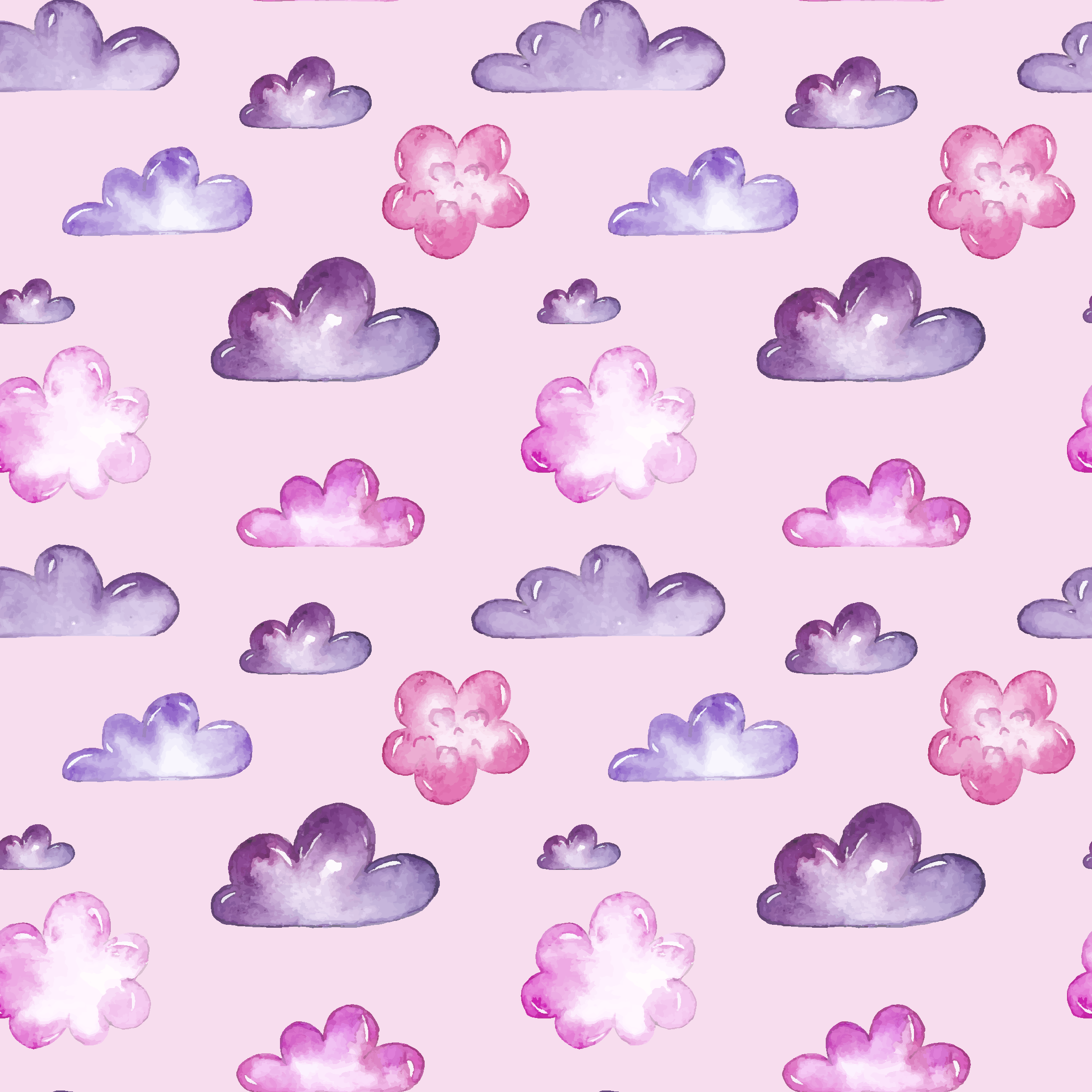 Pink pattern Cloud blind