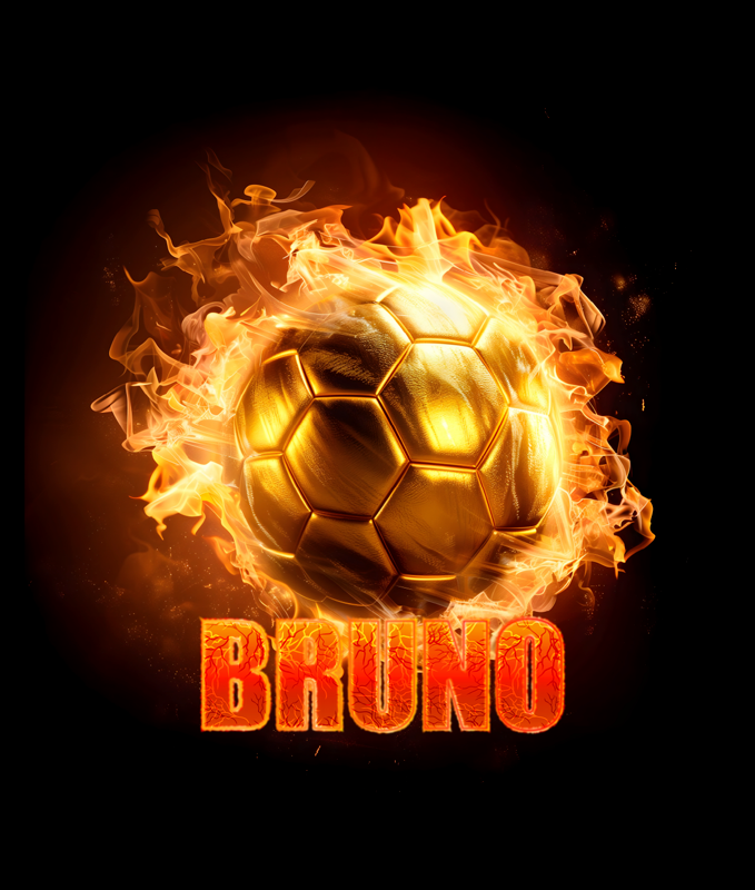 Golden fire ball football roller blind