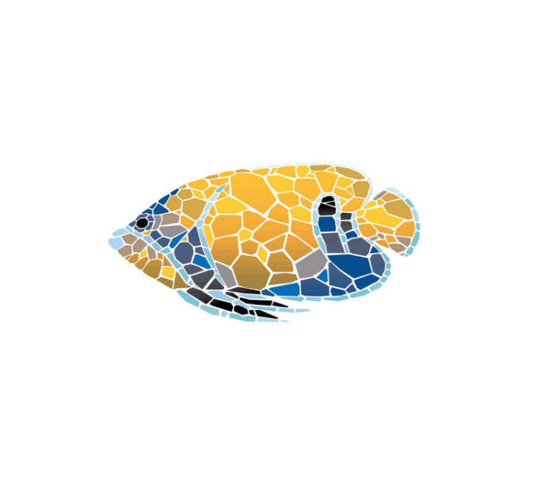 Mosaic fish illustration izvirna jedilna podloga