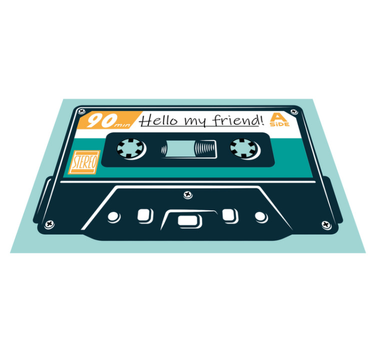 80s cassette tape with your text Personalized table mat - TenStickers