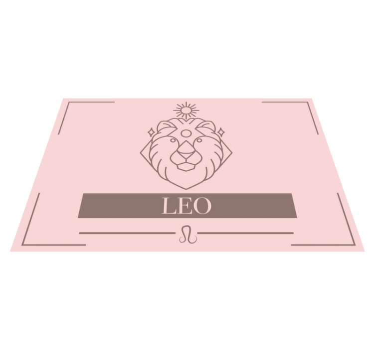 Mantel individual original signo zodiacal Leo rosa - TenVinilo