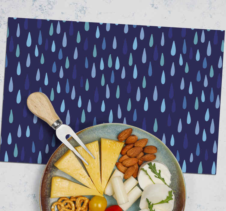 Irregular raindrop original vinyl placemats - TenStickers