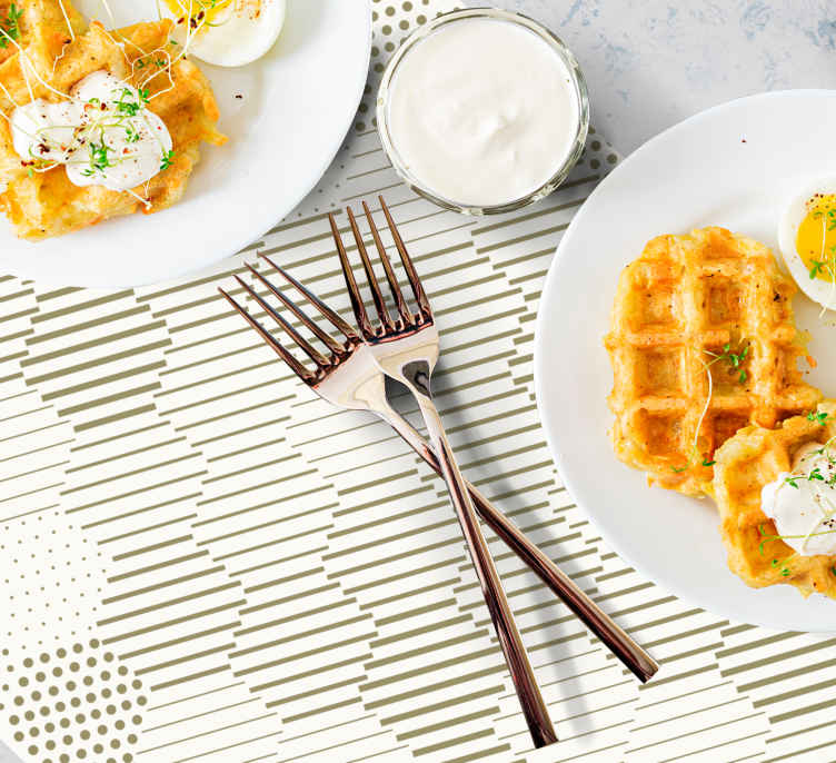 Individual mesa moderno Elegante hexágono - TenVinilo