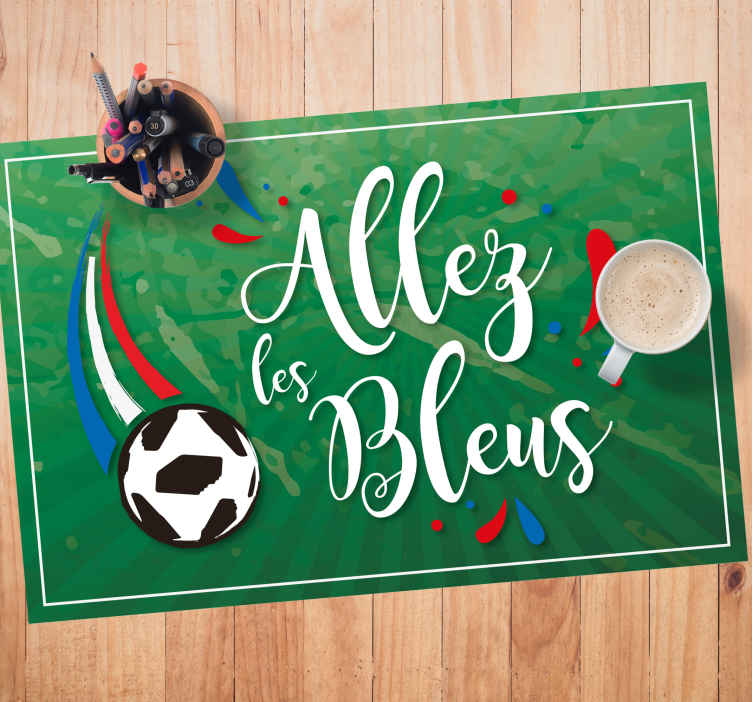 Set de table rectangle Allez les bleus - TenStickers