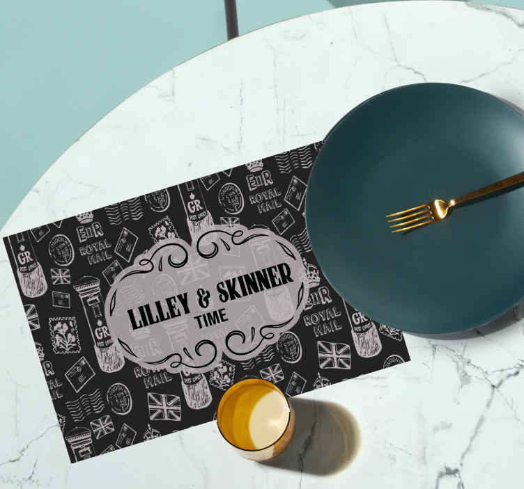 Cockney Food text placemats - TenStickers