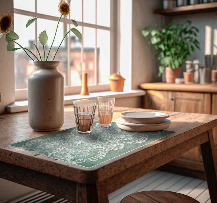 Set de table design forme élégant dentelle belge - TenStickers