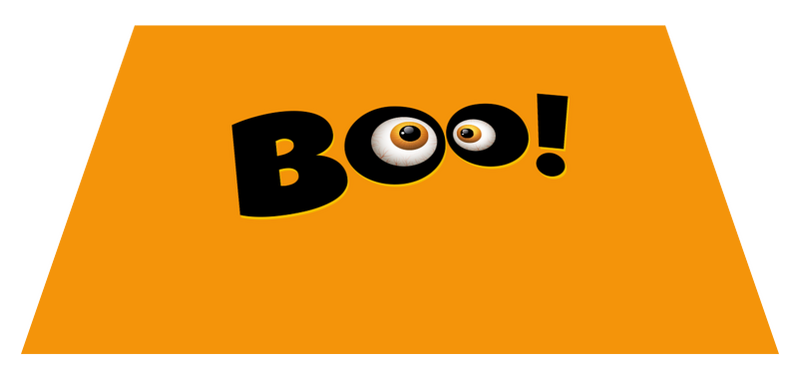 Boo orange colour placemat - TenStickers
