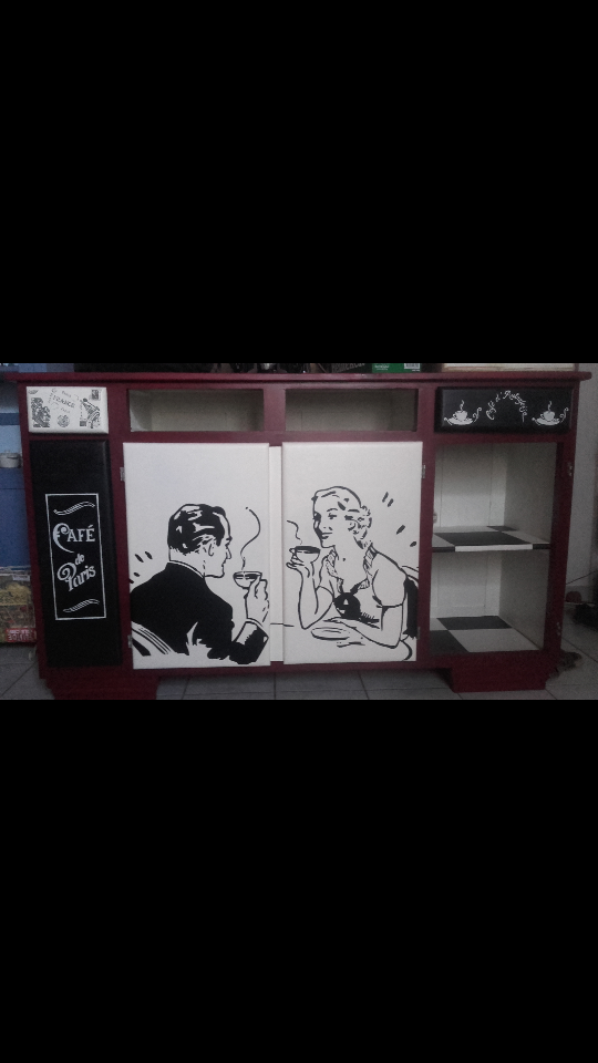 Sticker couple café - TenStickers