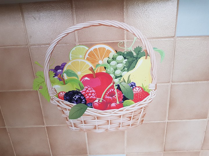 Kitchen wall sticker fruit basket - TenStickers