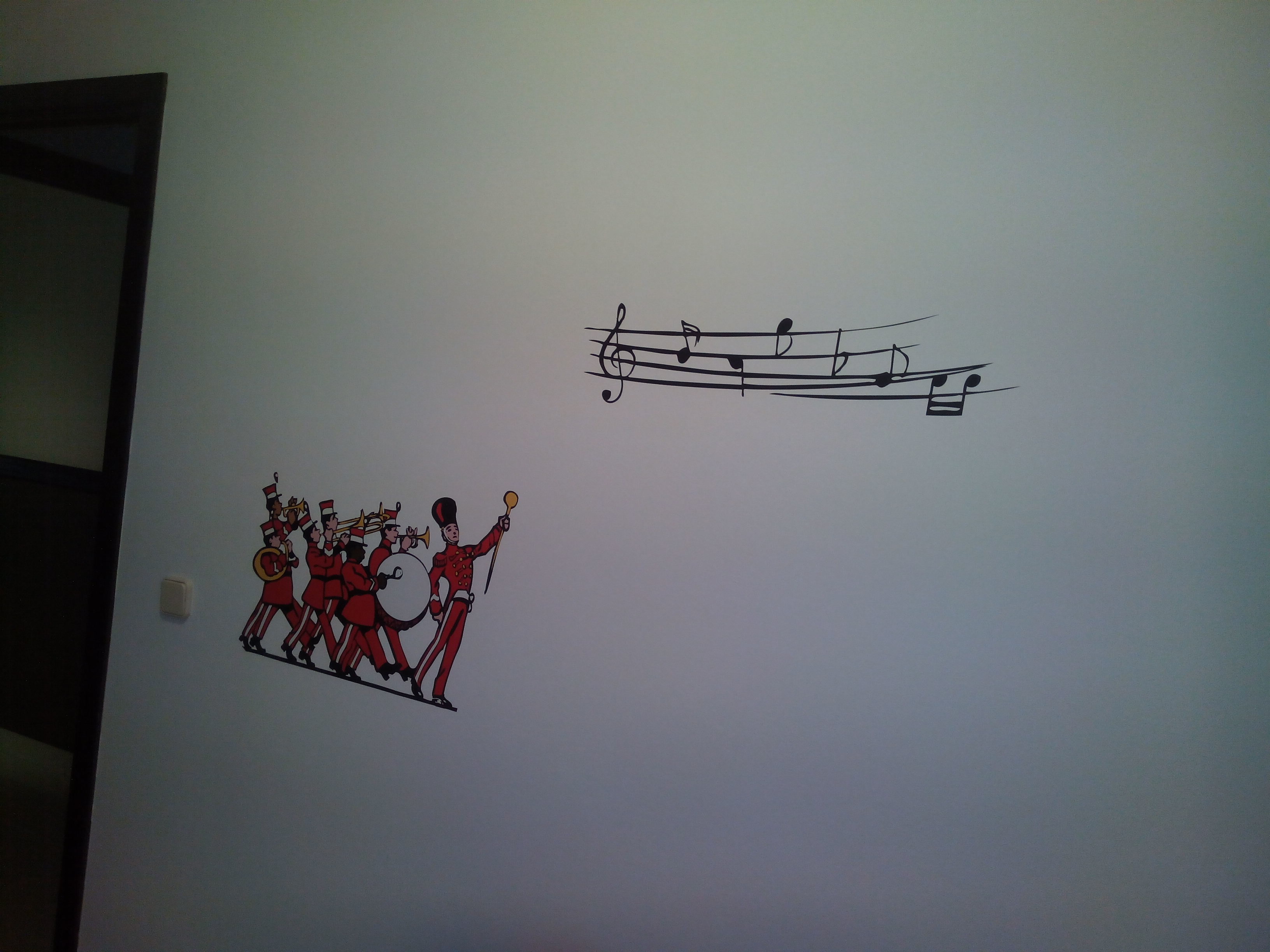 Musical Notes Monochrome Decal - TenStickers