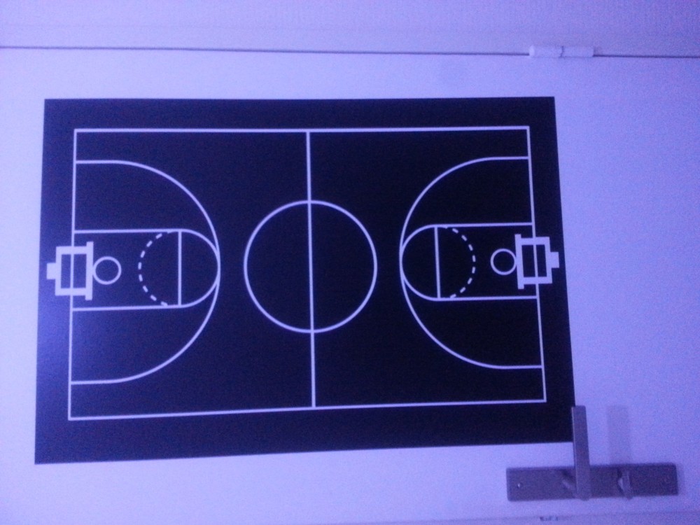 Basketball Court Chalkboard Sticker - TenStickers