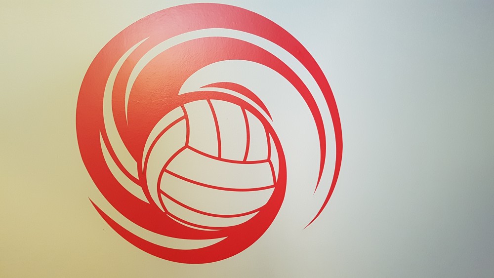 Spinning volleyball wall decal - TenStickers
