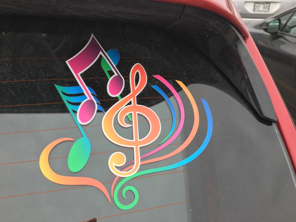 Sticker clé de sol couleurs - TenStickers