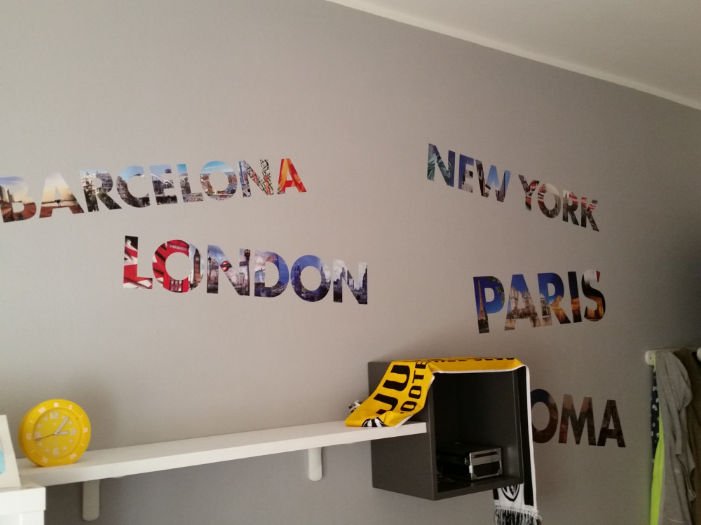 Sticker texte Paris photo - TenStickers