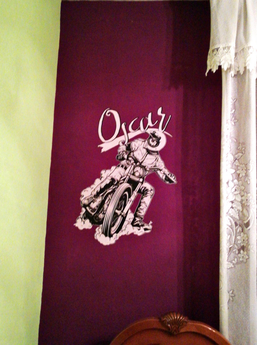 Motorbike Personalised Name Sticker - TenStickers