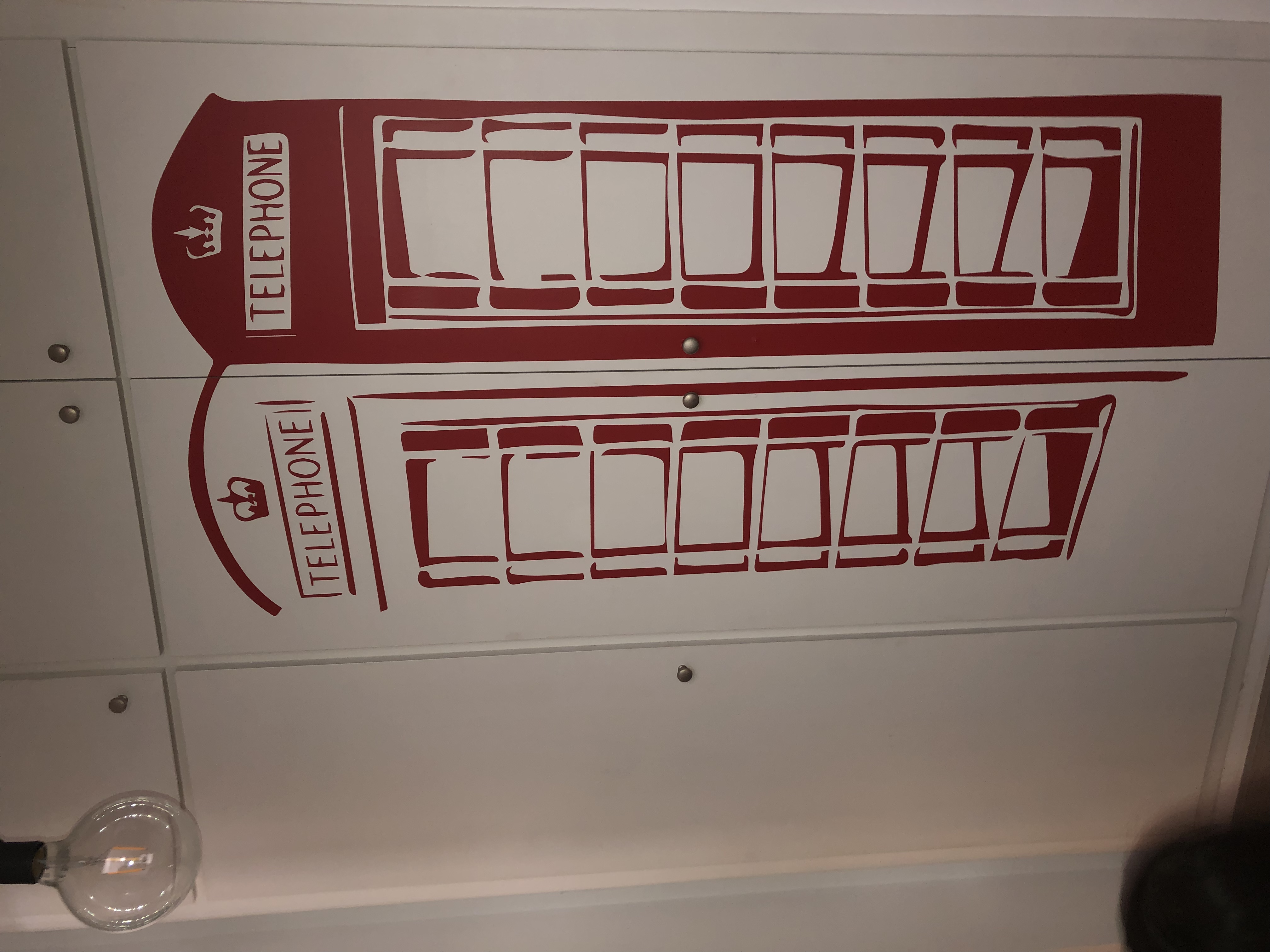Telephone Box Wall Sticker - TenStickers