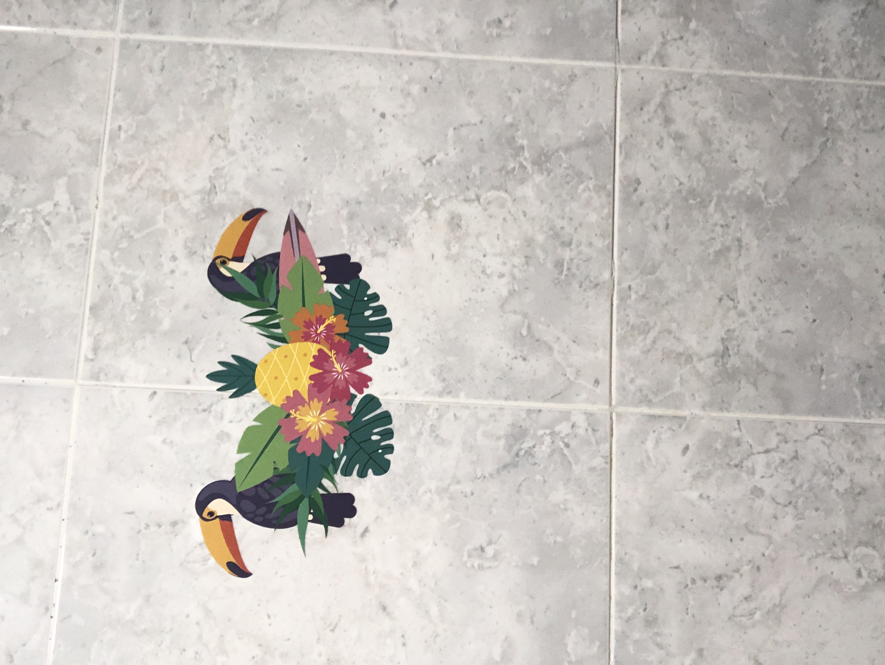 Tropical tucan plant wall decal - TenStickers