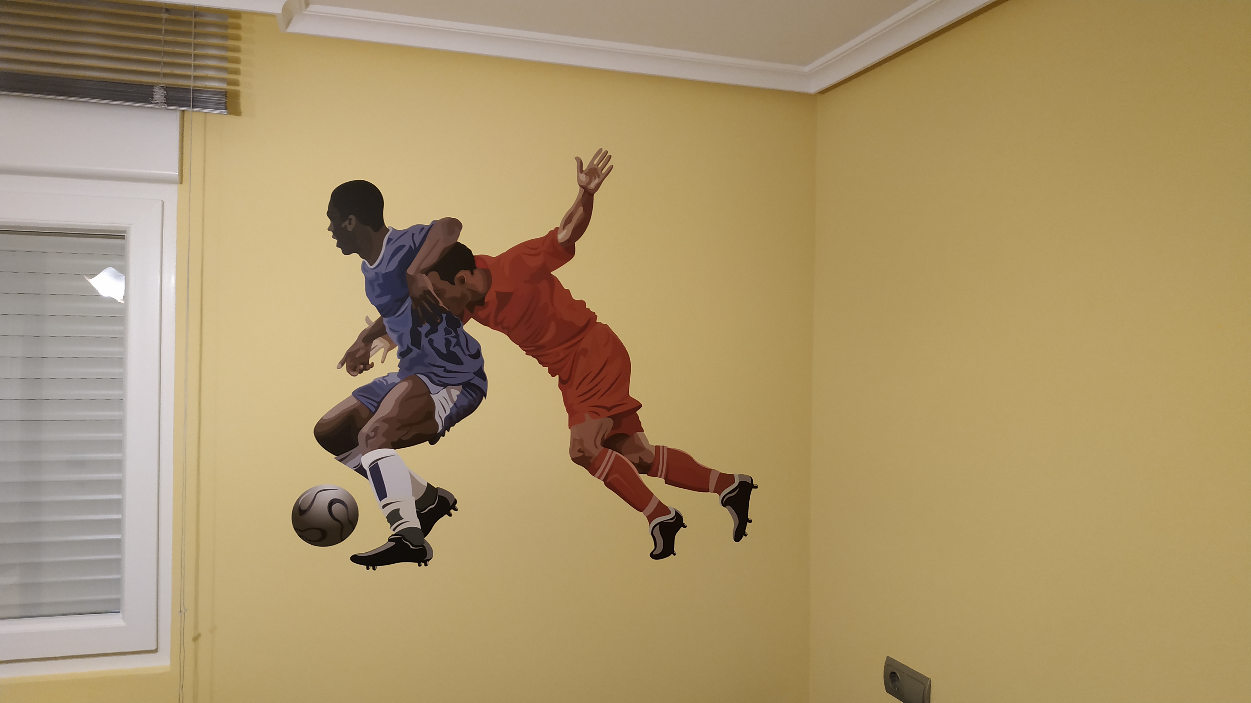 Football Players Wall Sticker - TenStickers