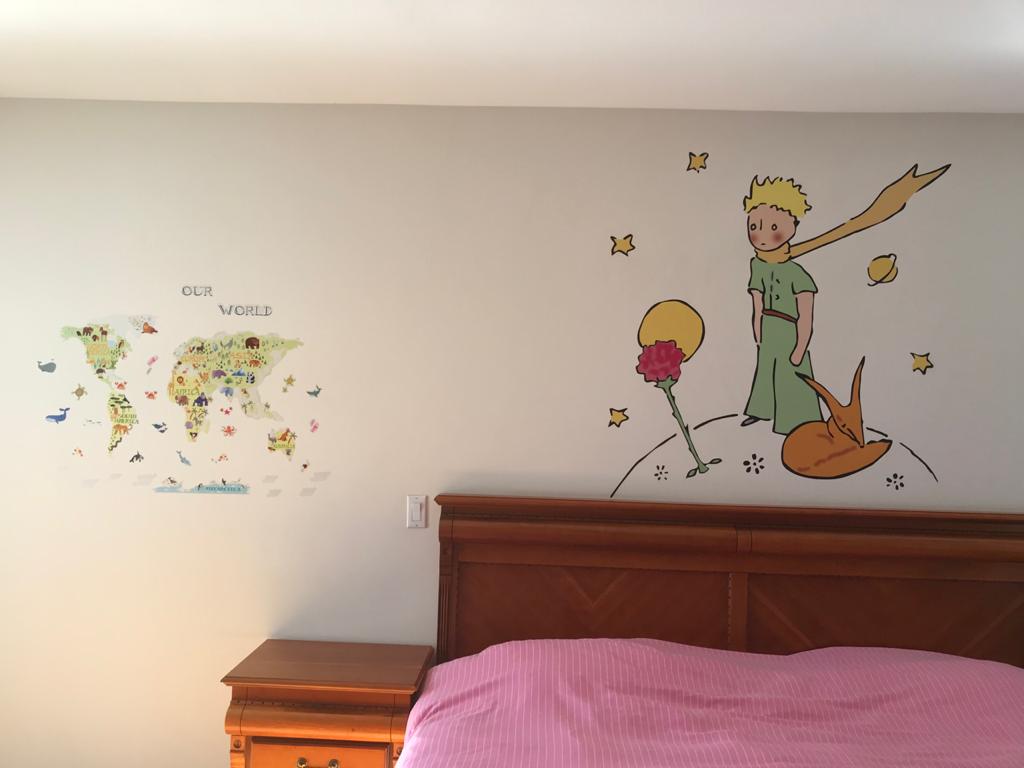 Naljepnica zida malog princa i ruža - TenStickers
