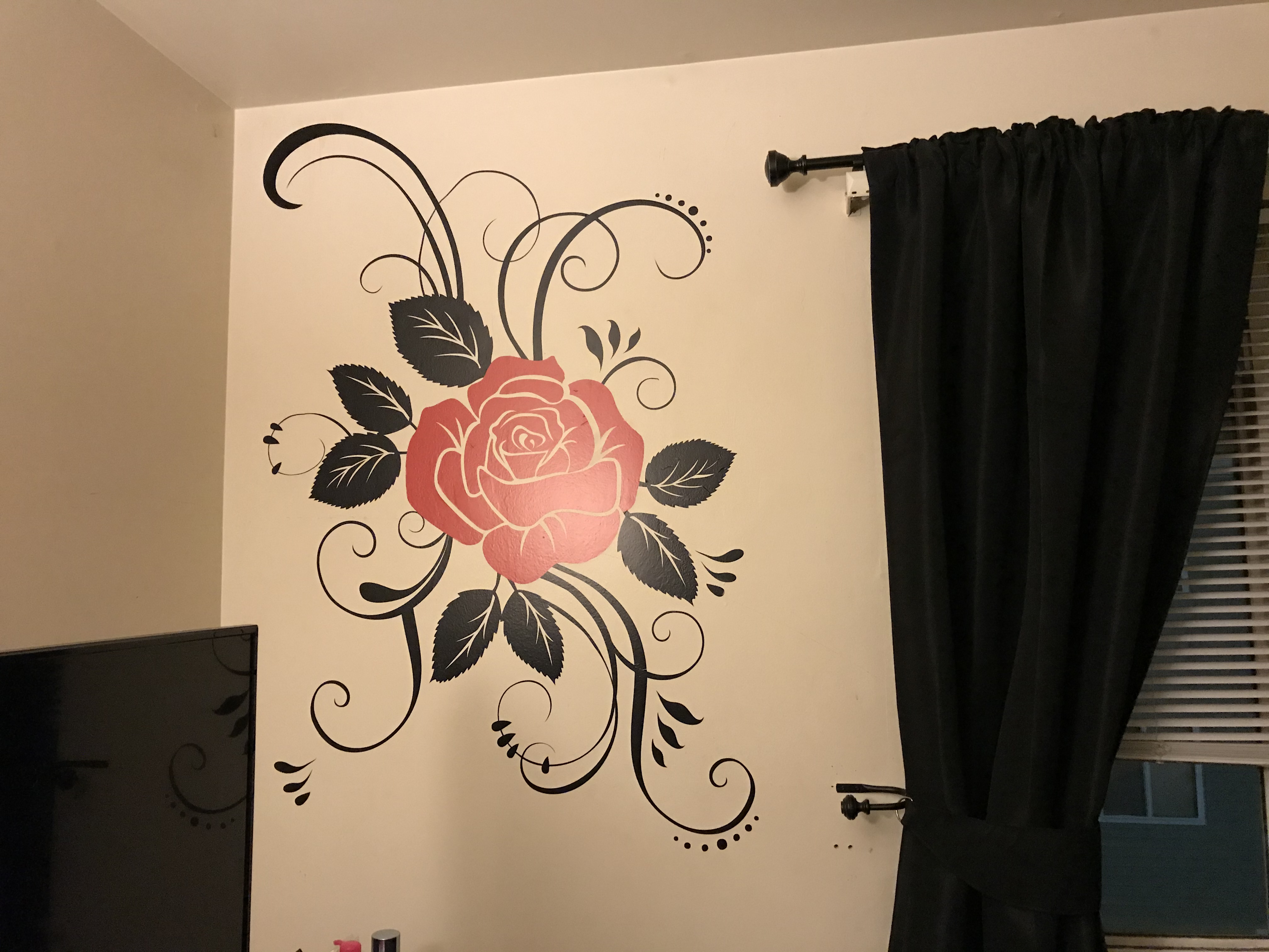 Elegant Rose Flower Wall Sticker - TenStickers