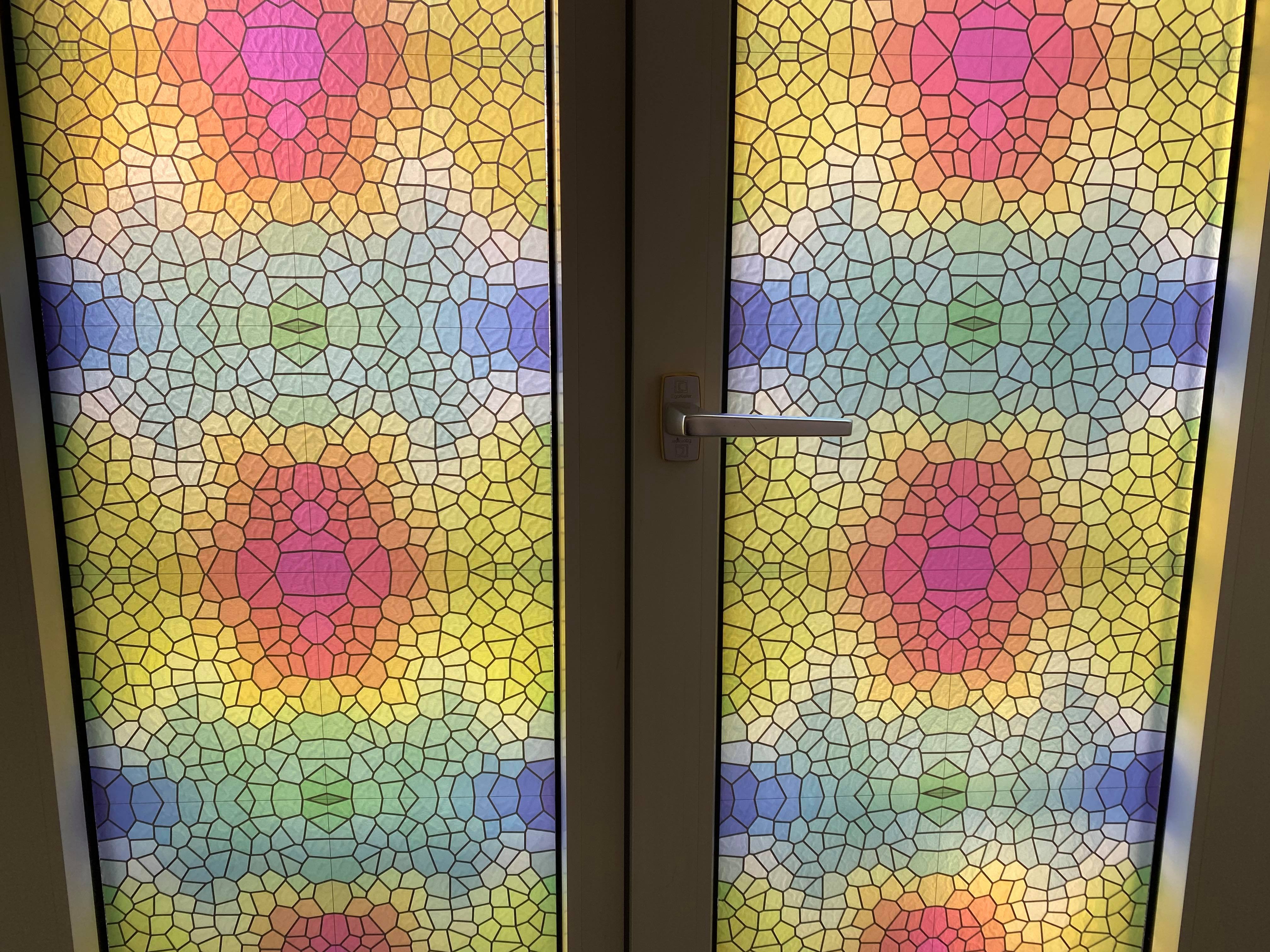 Colourful stone pattern window decal - TenStickers