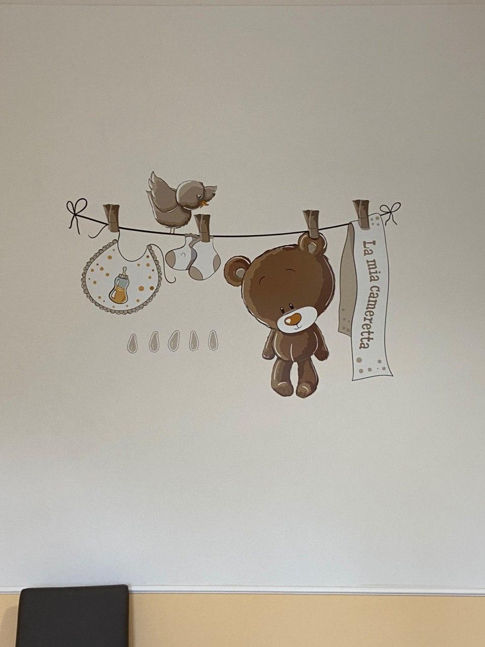 Personalised Nursery Washing Line Wall Decal - TenStickers