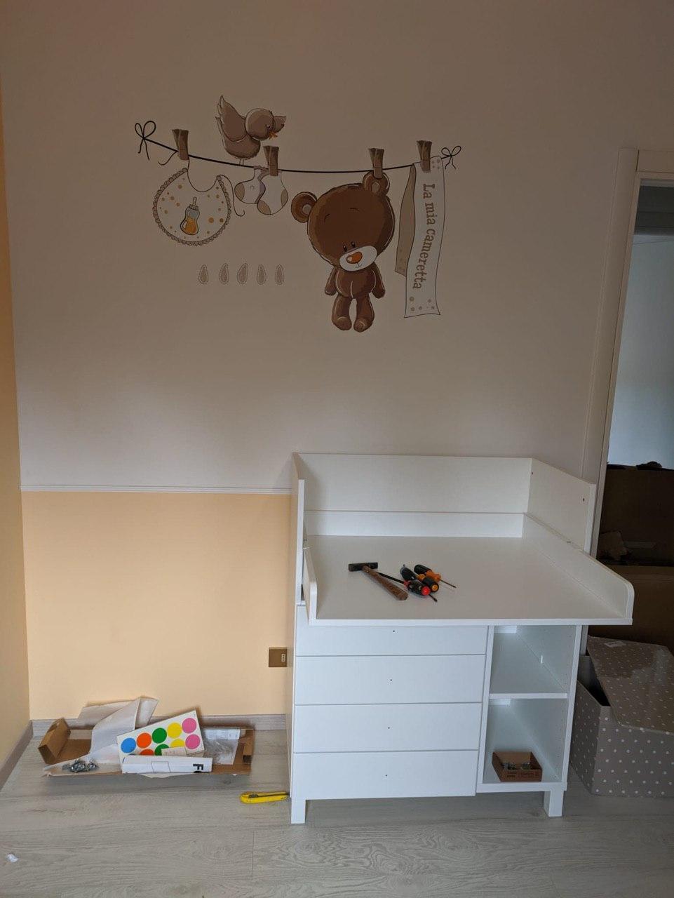 Personalised Nursery Washing Line Wall Decal - TenStickers