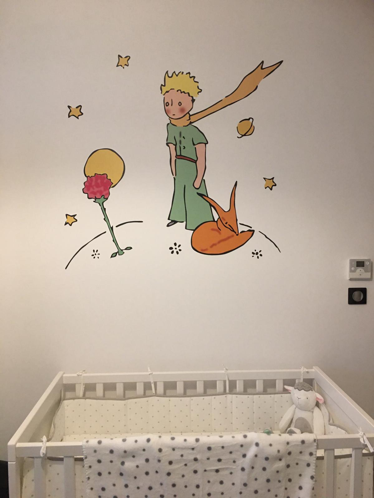 Sticker chambre enfant Petit Prince et sa rose - TenStickers