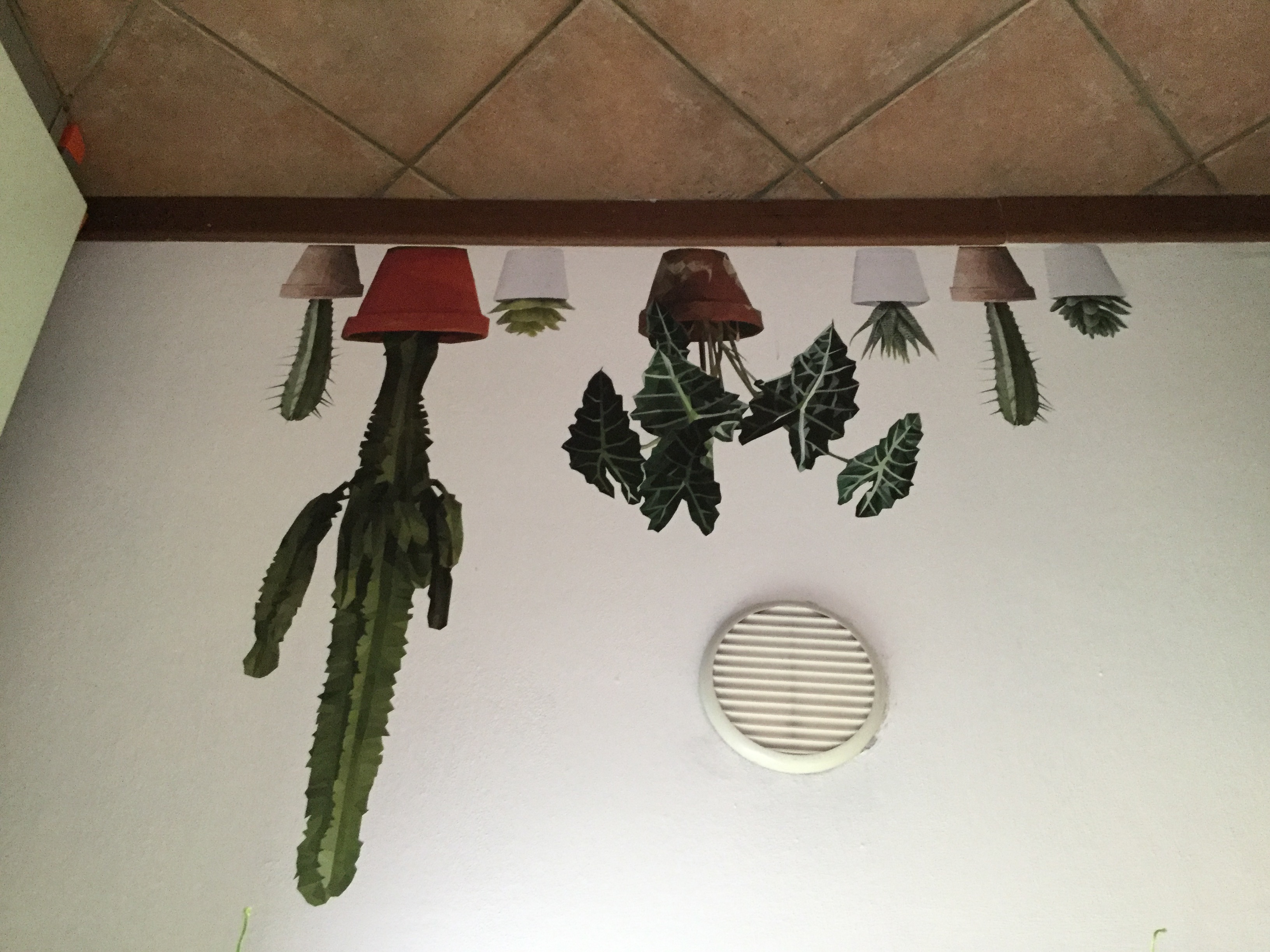 Geometric Plant Plot Sticker - TenStickers