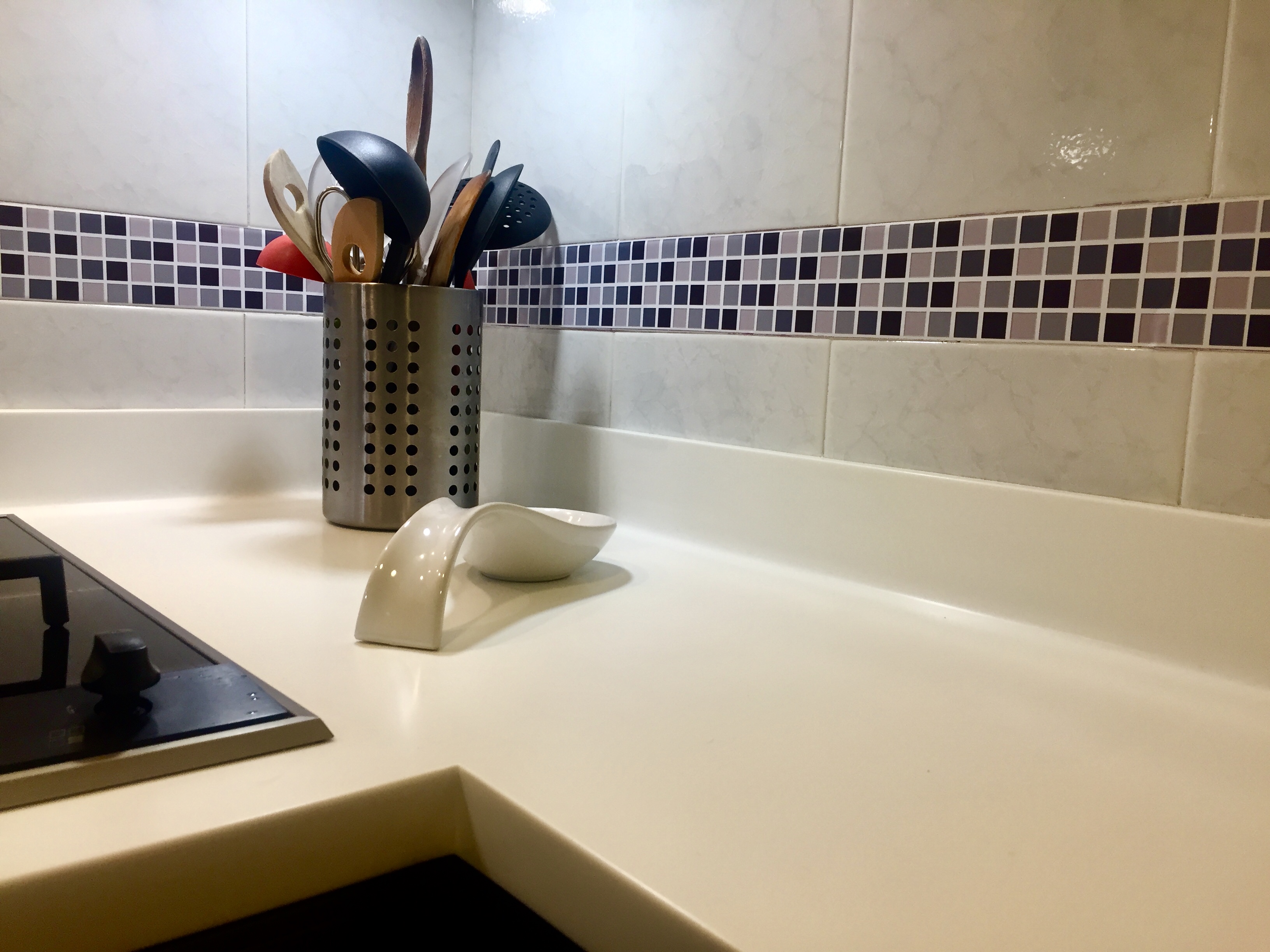 Grey Tones Square Tiles Border Sticker - TenStickers