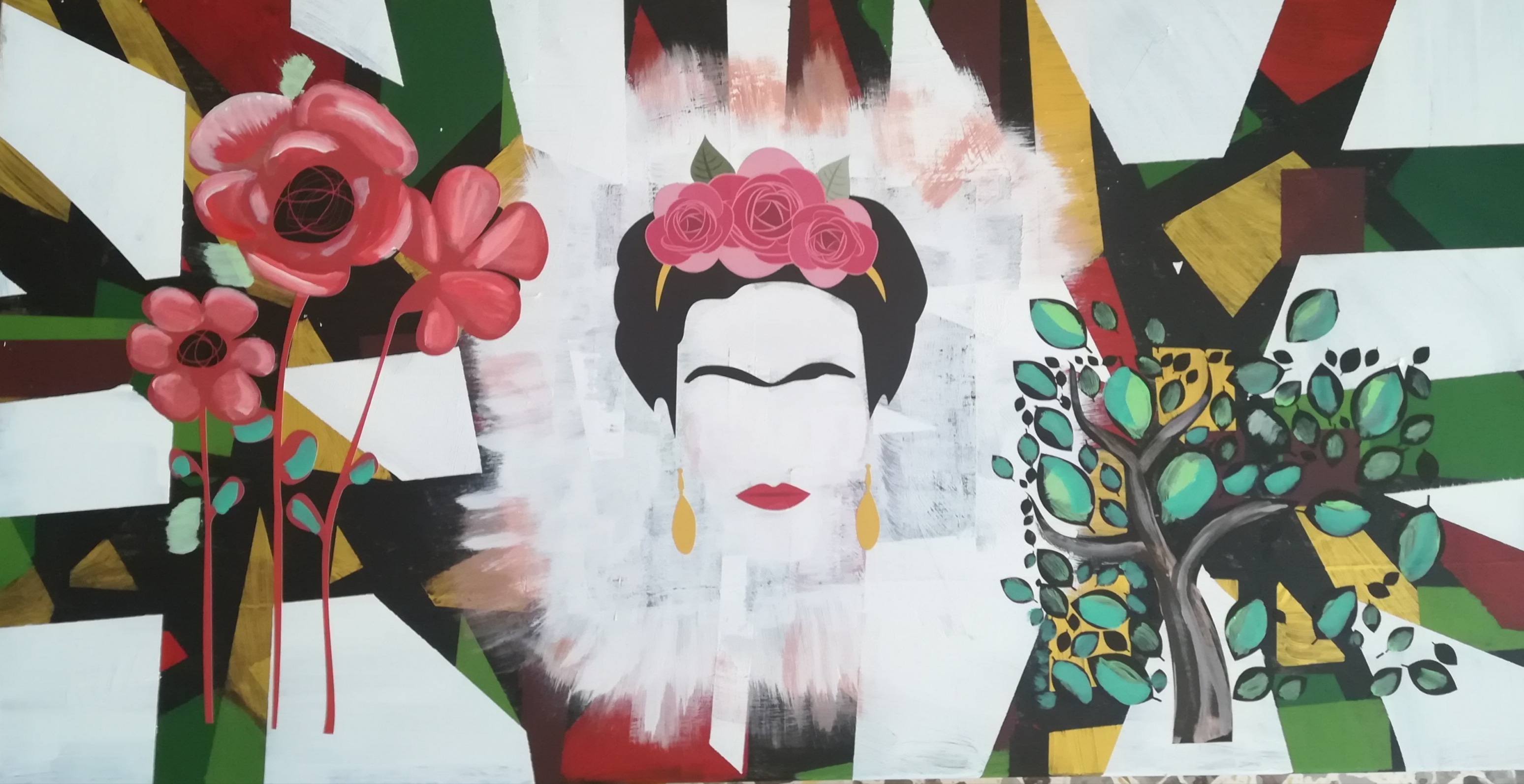 Frida kahlo μινιμαλιστικό πορτρέτο τοίχου - TenStickers