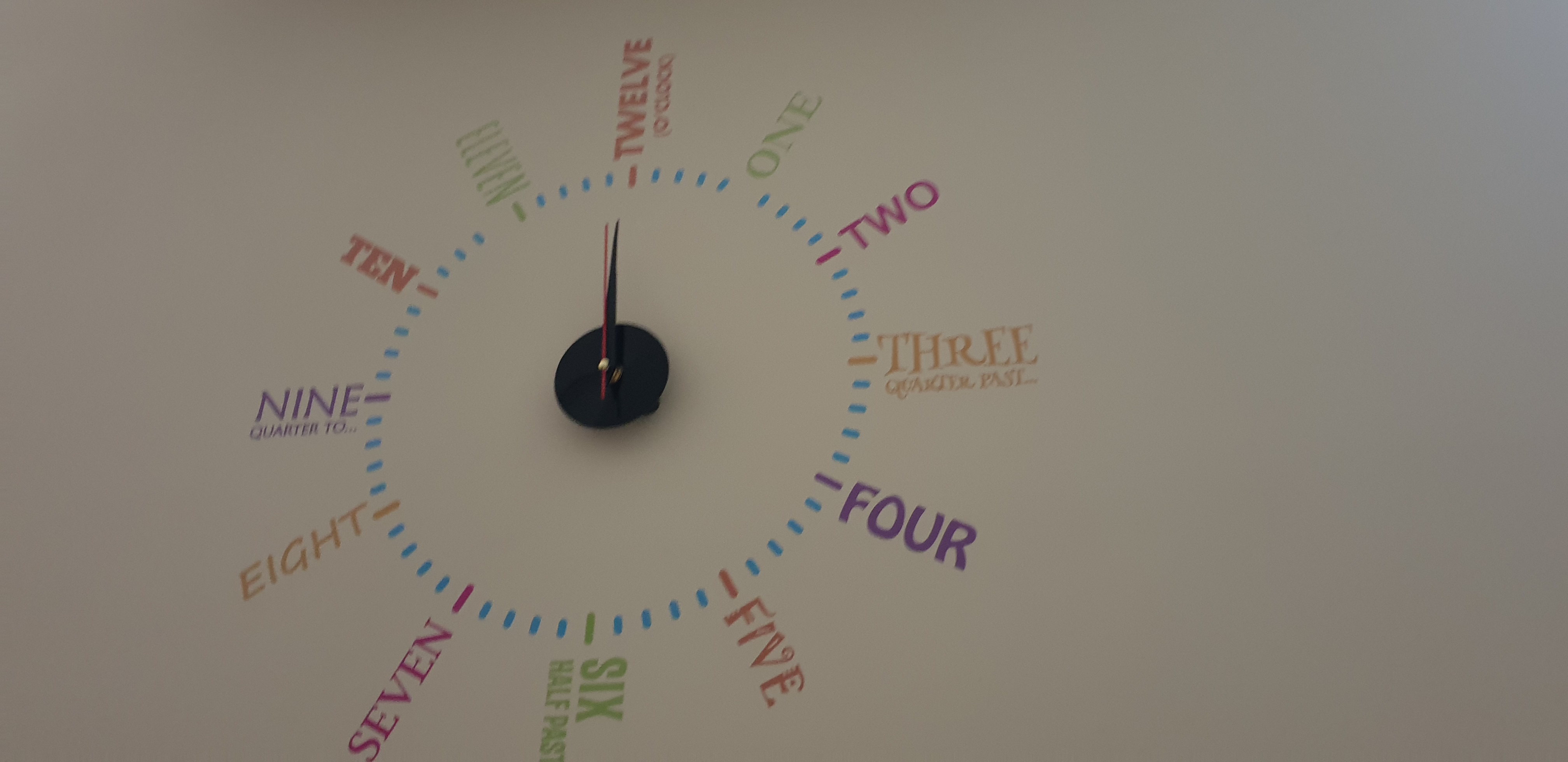 Word Time Clock Sticker - TenStickers