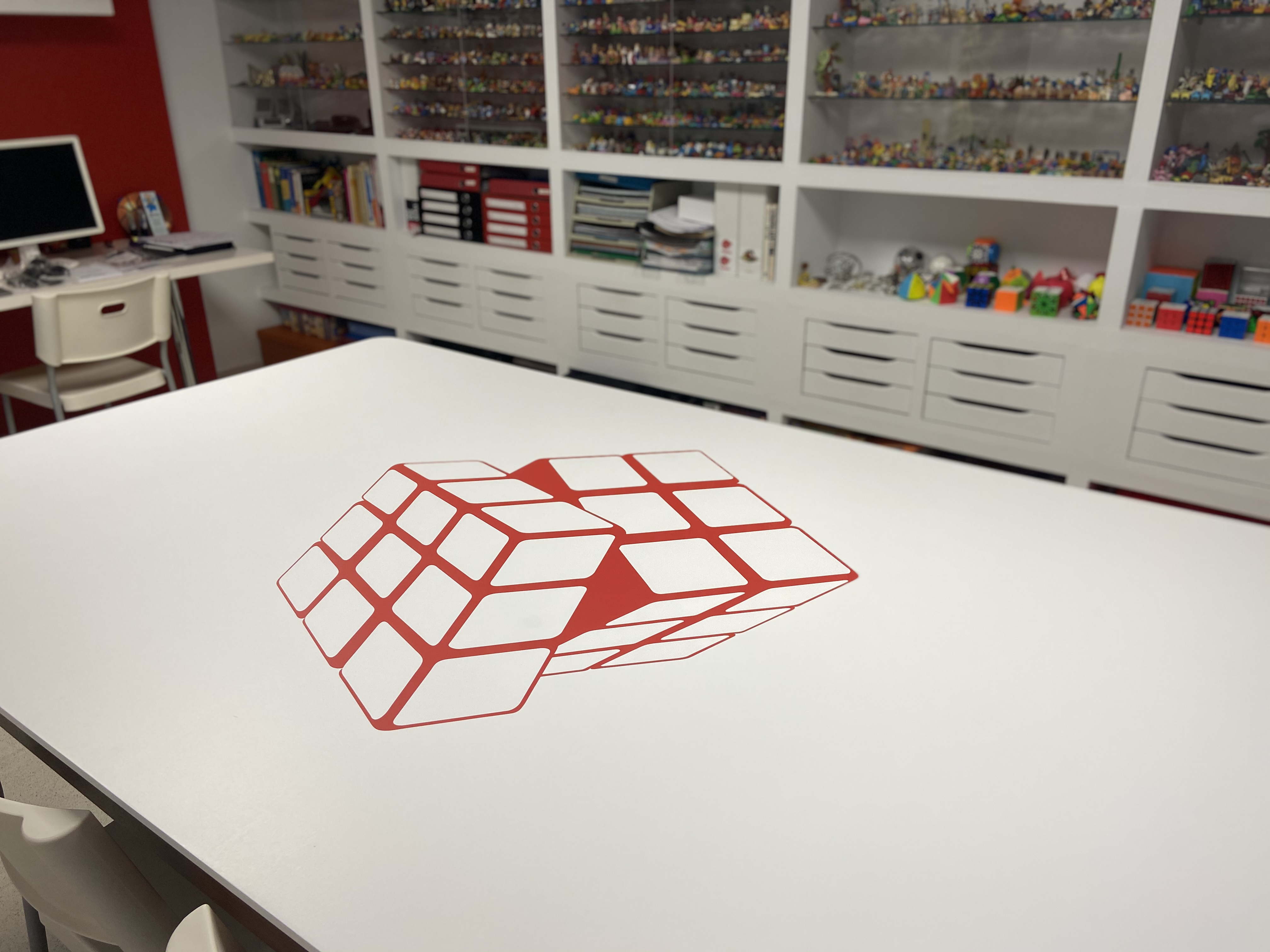 Monochrome Rubik Cube Sticker - TenStickers