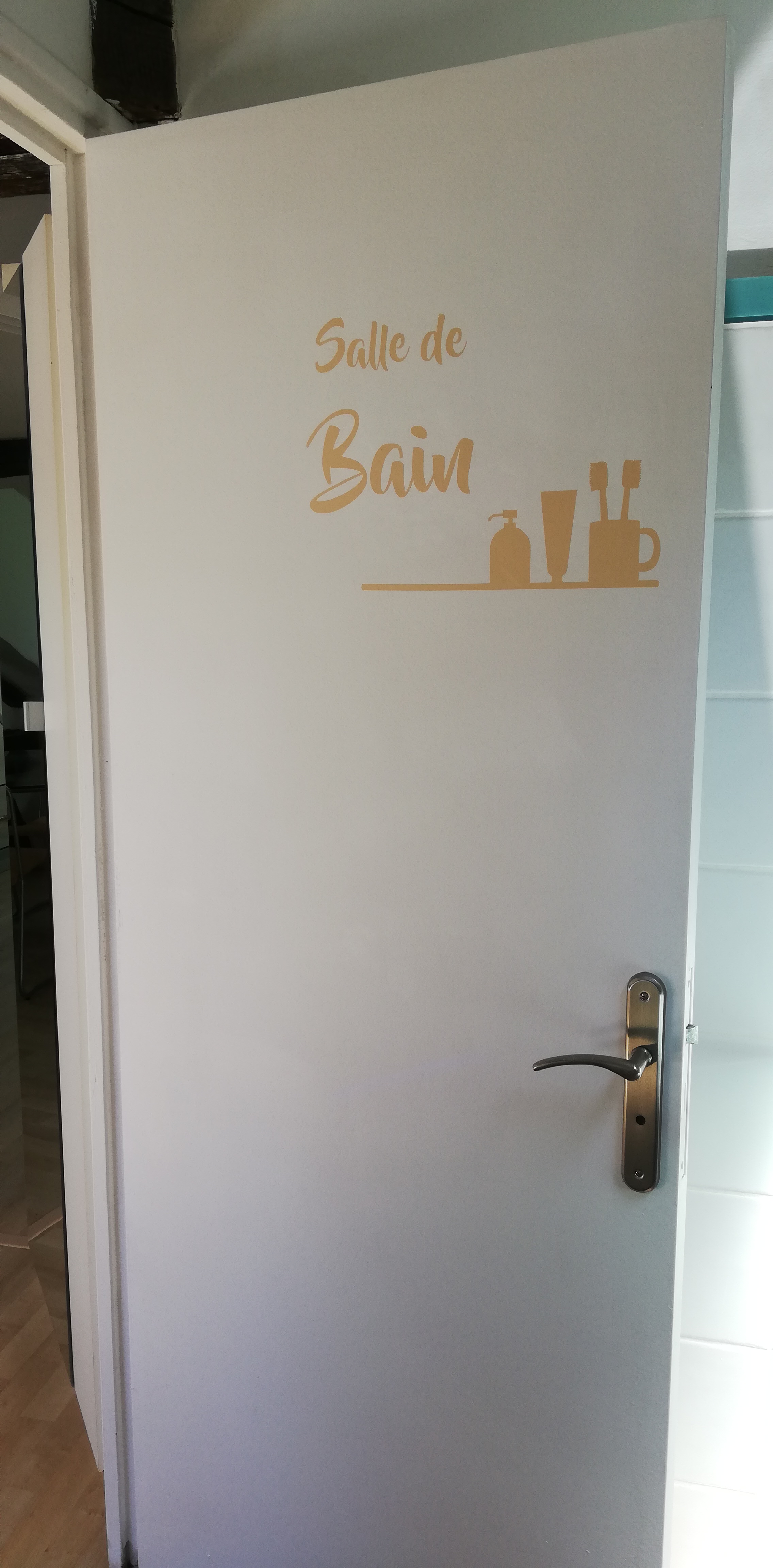 Sticker salle de bain texte - TenStickers