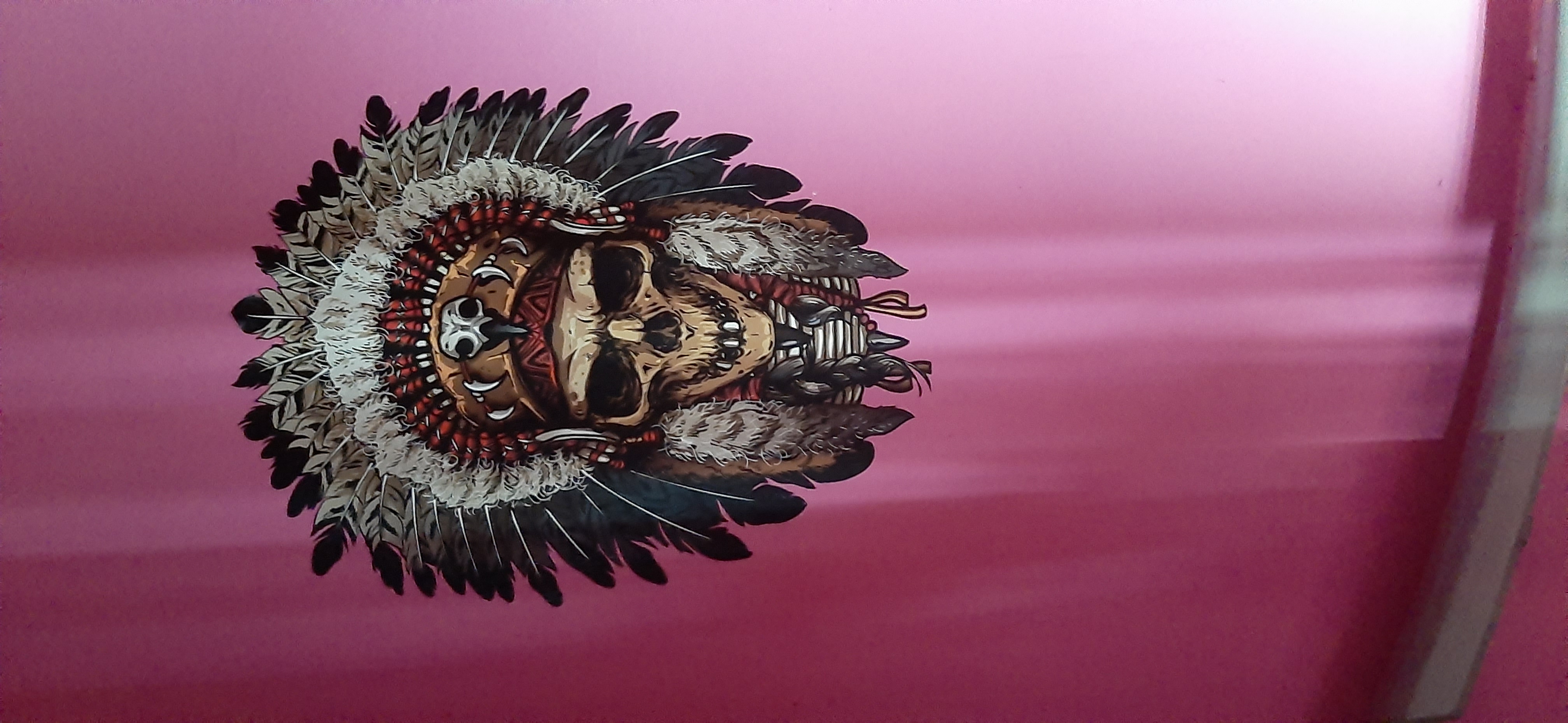 Vinilo habitación juvenil Indio apache calavera - TenVinilo