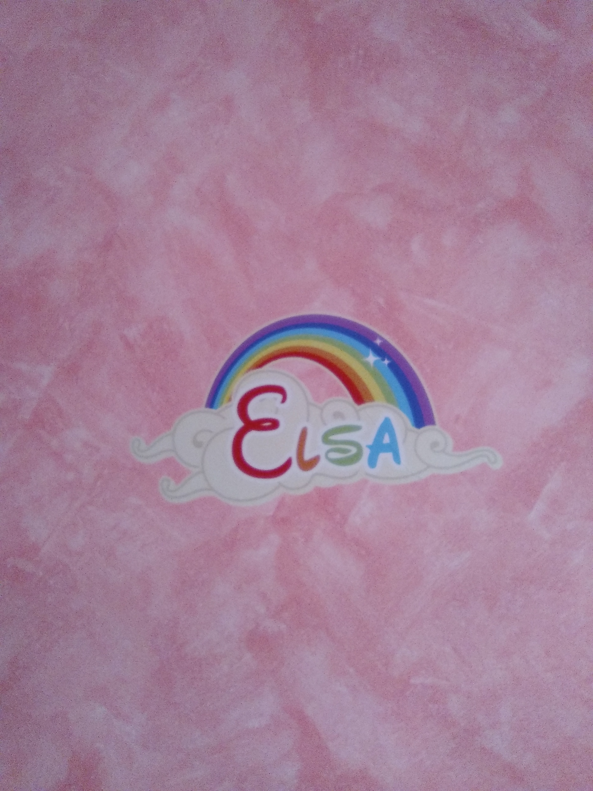 Sticker chambre enfant arc-en-ciel avec prénom - TenStickers