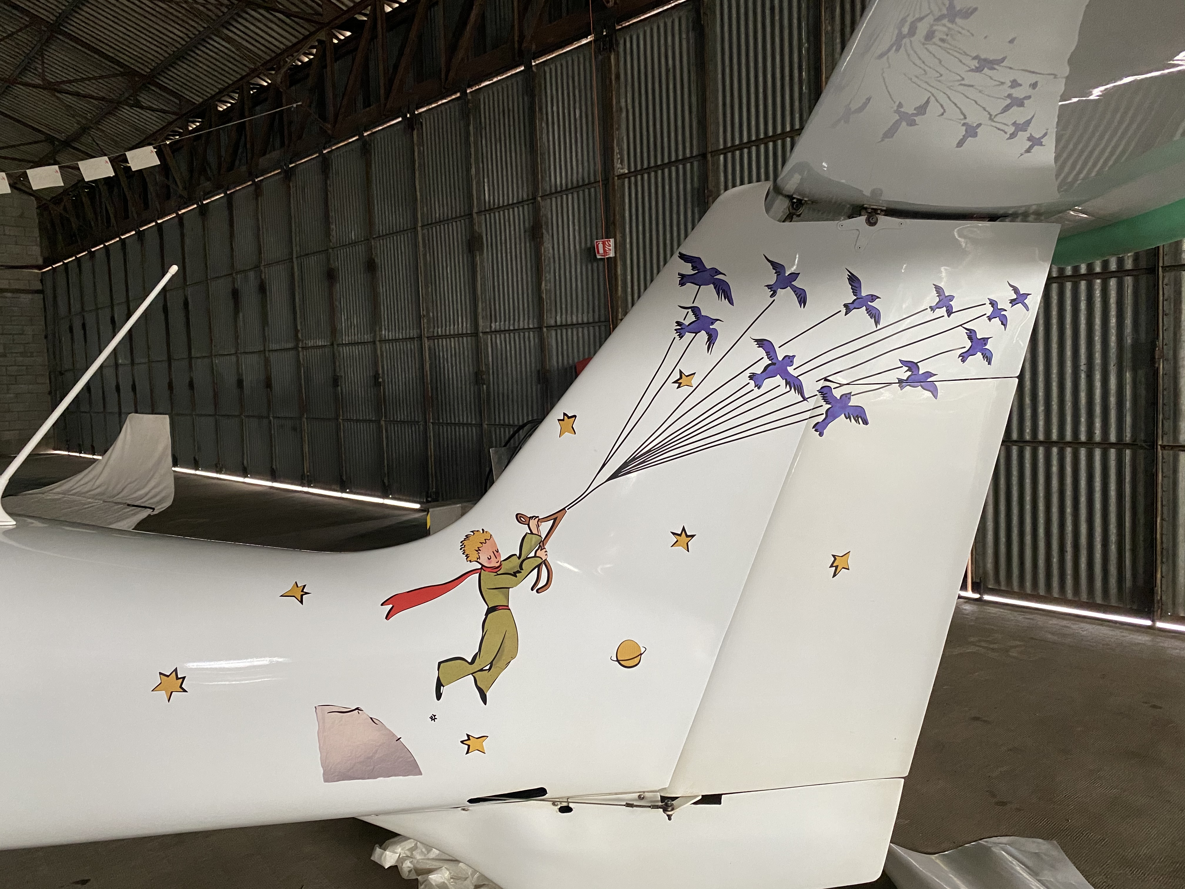 Little Prince Flying Birds Wall Sticker for Kids - TenStickers