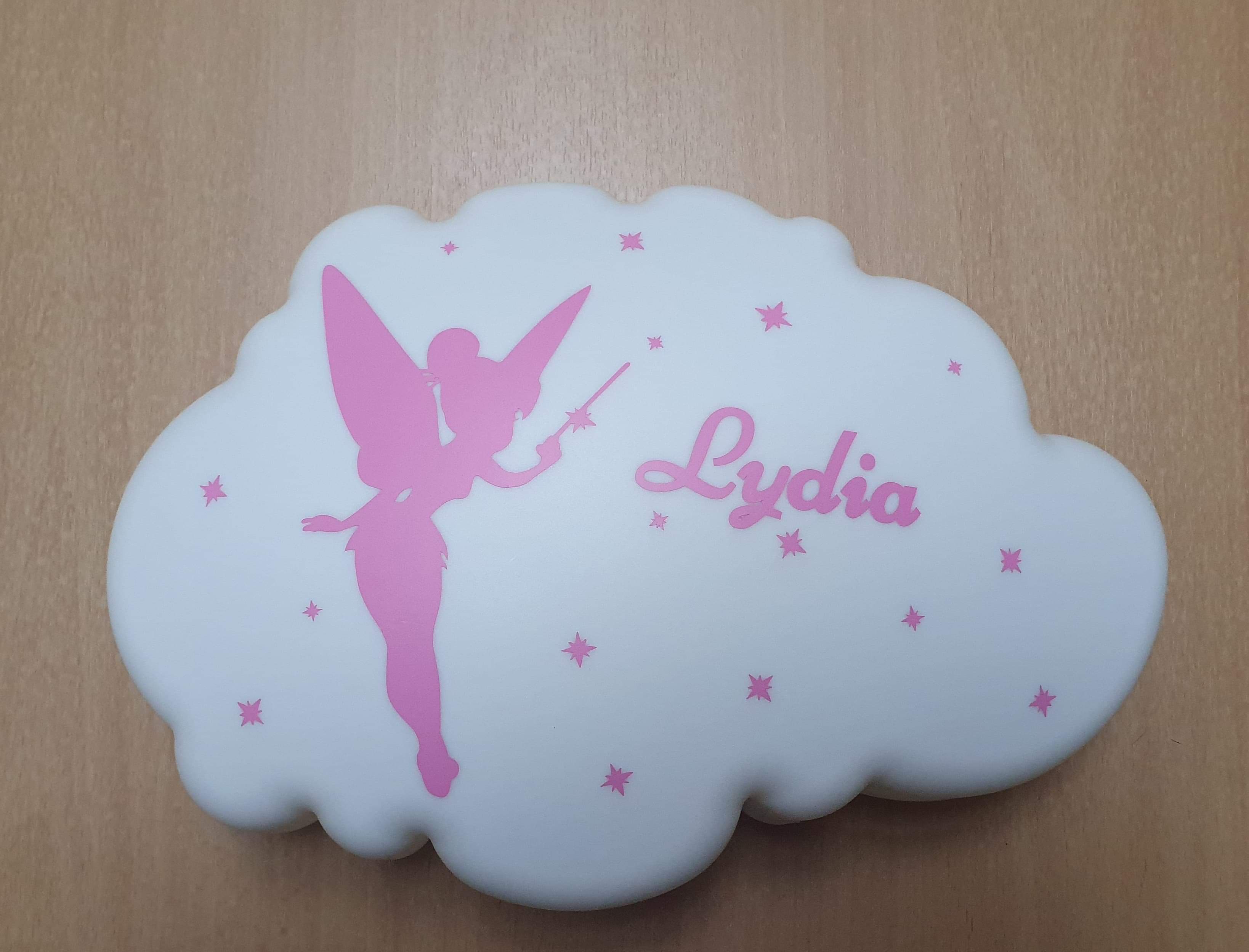 Custom tinker bell silhouette fairy wall sticker - TenStickers