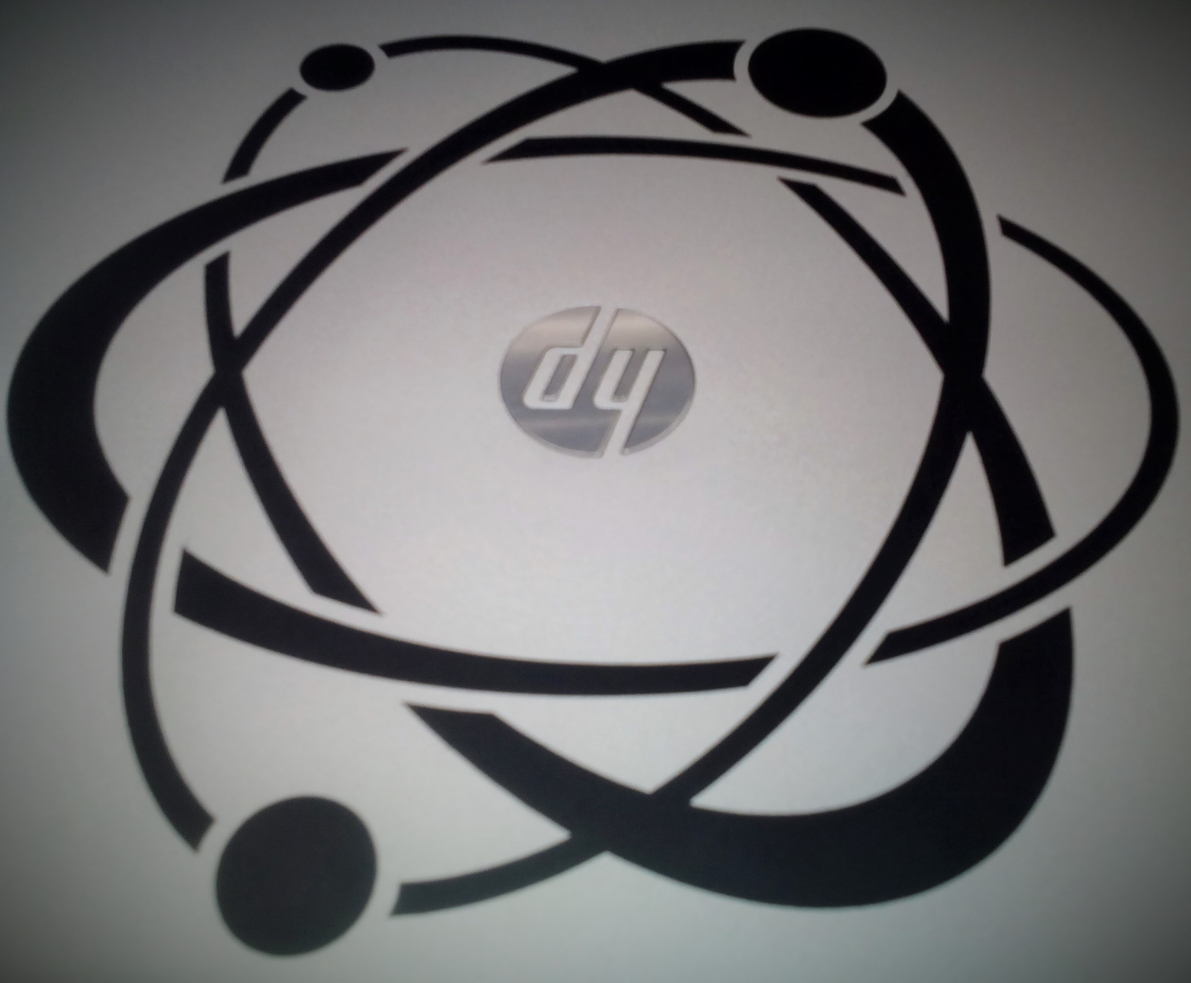 Atoms & Electrons Laptop Sticker - TenStickers