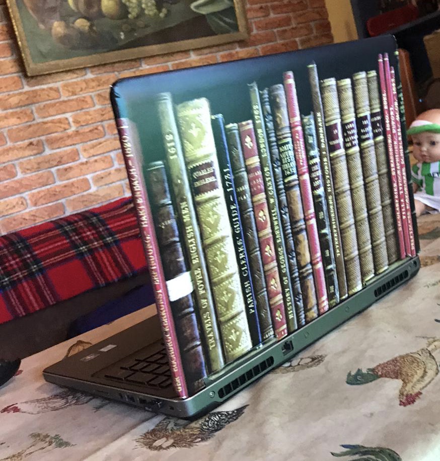 Library Books Laptop Sticker - TenStickers