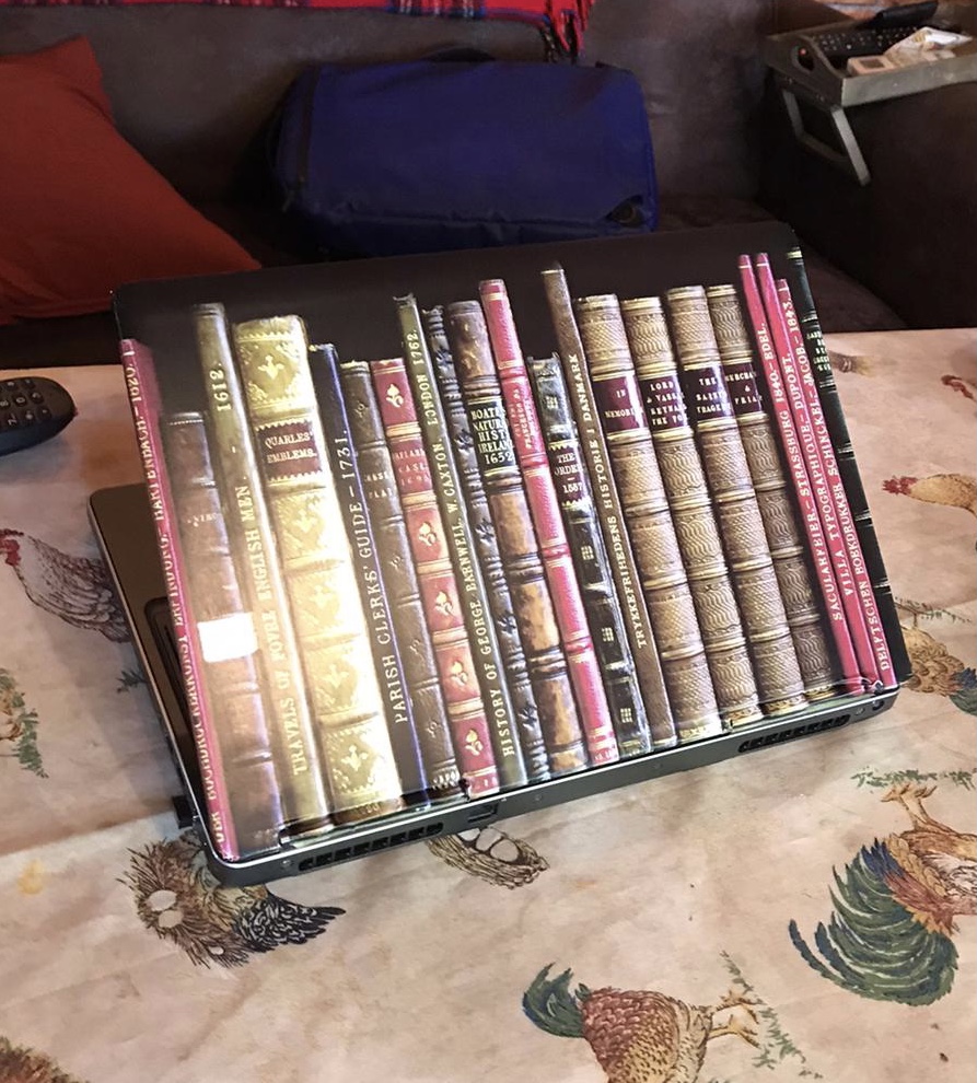 Library Books Laptop Sticker - TenStickers