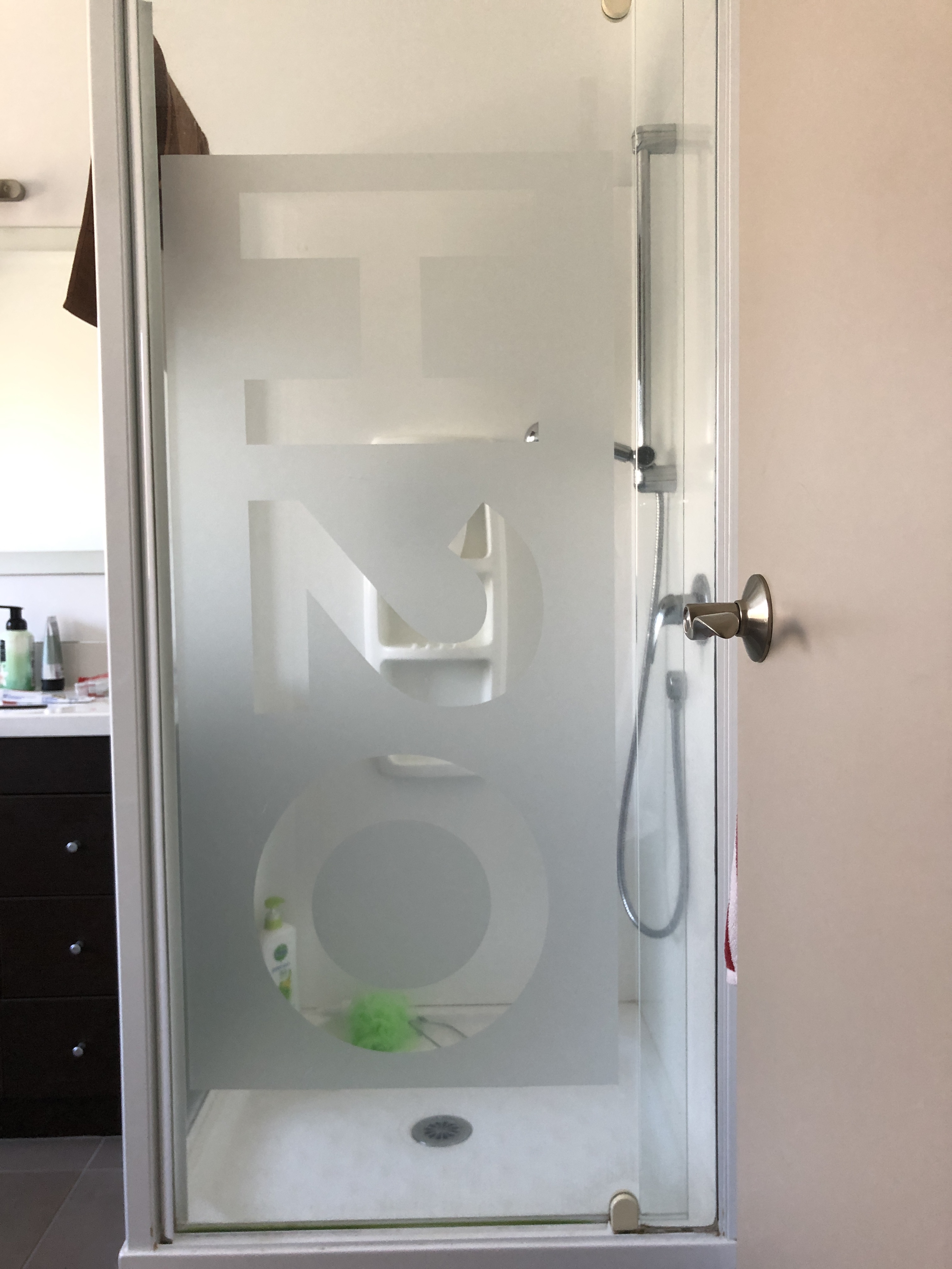 H2O Decorative Shower Sticker - TenStickers